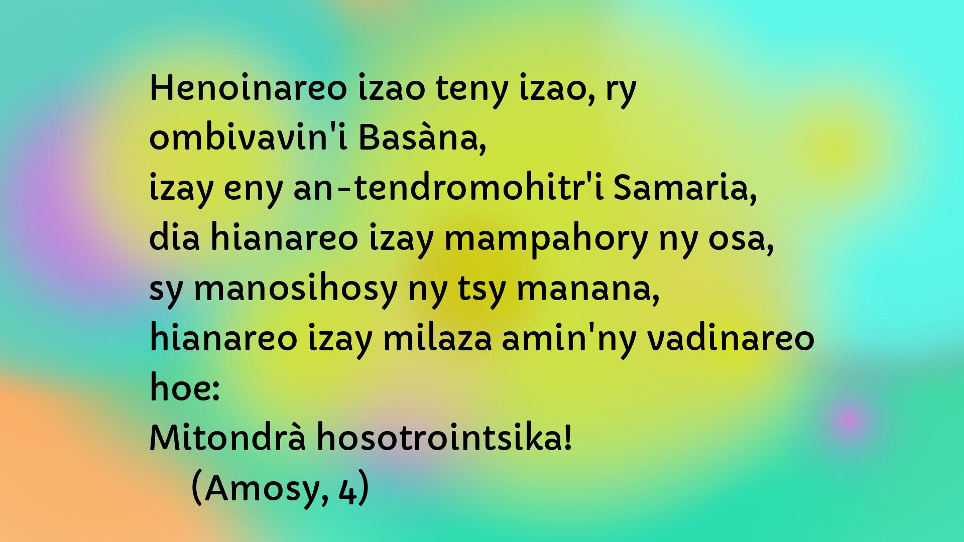 Amosy 4 - baiboly.katolika.org