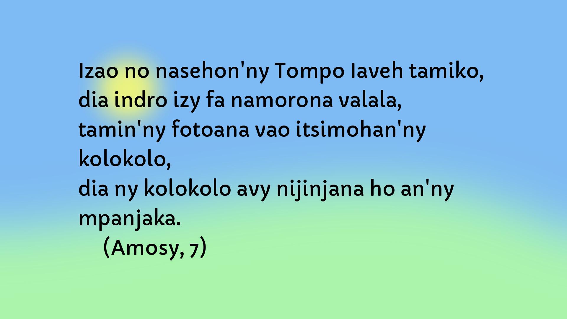 Amosy 7 - baiboly.katolika.org