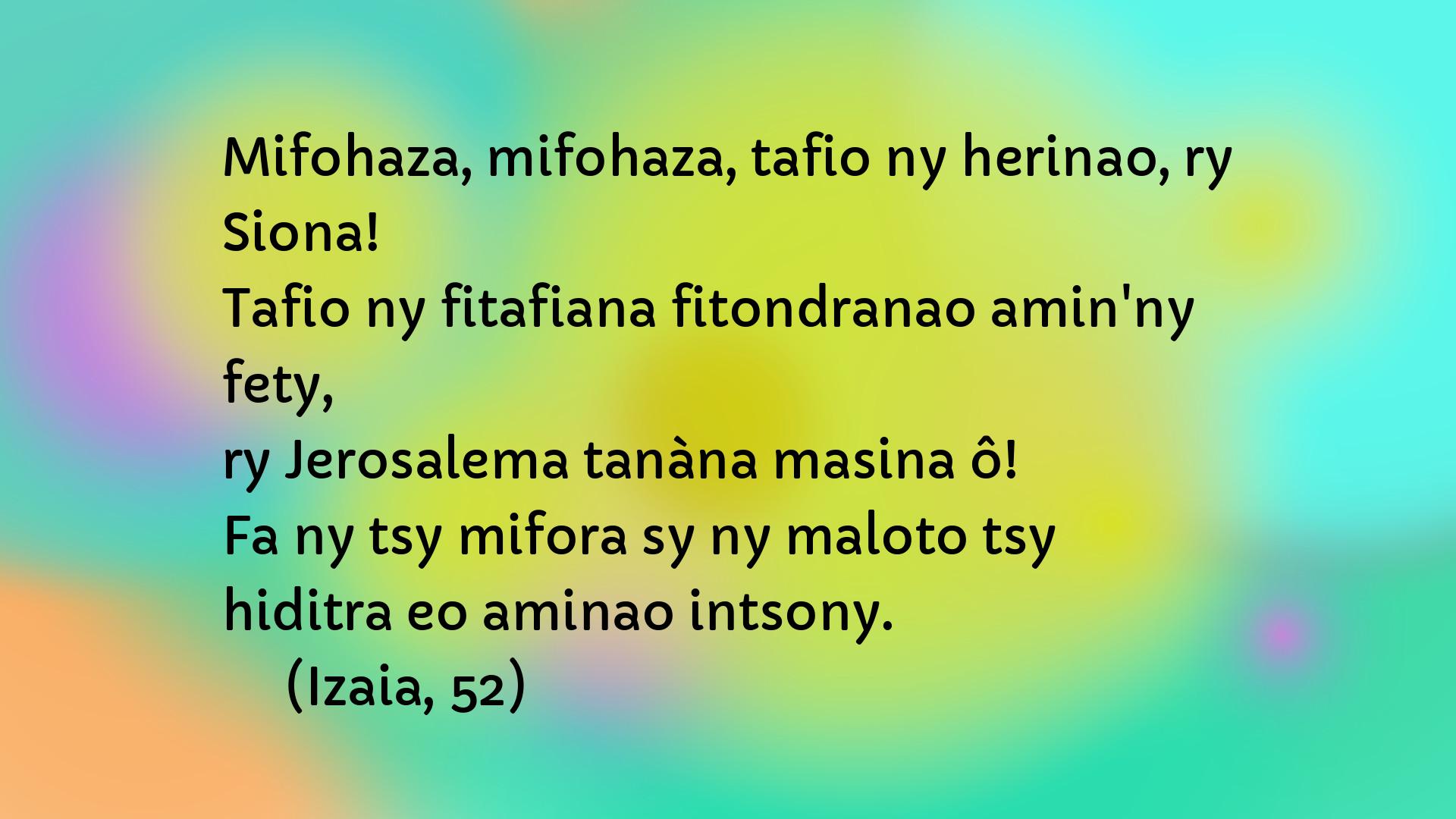 Izaia 52 - baiboly.katolika.org