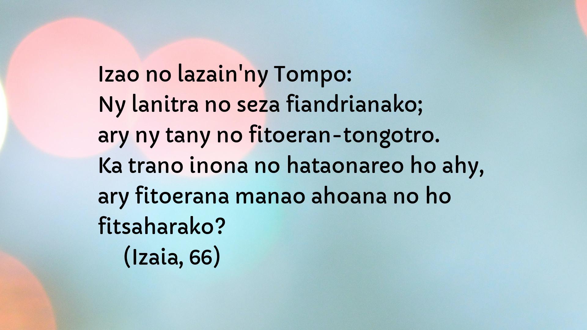 Izaia 66 - baiboly.katolika.org