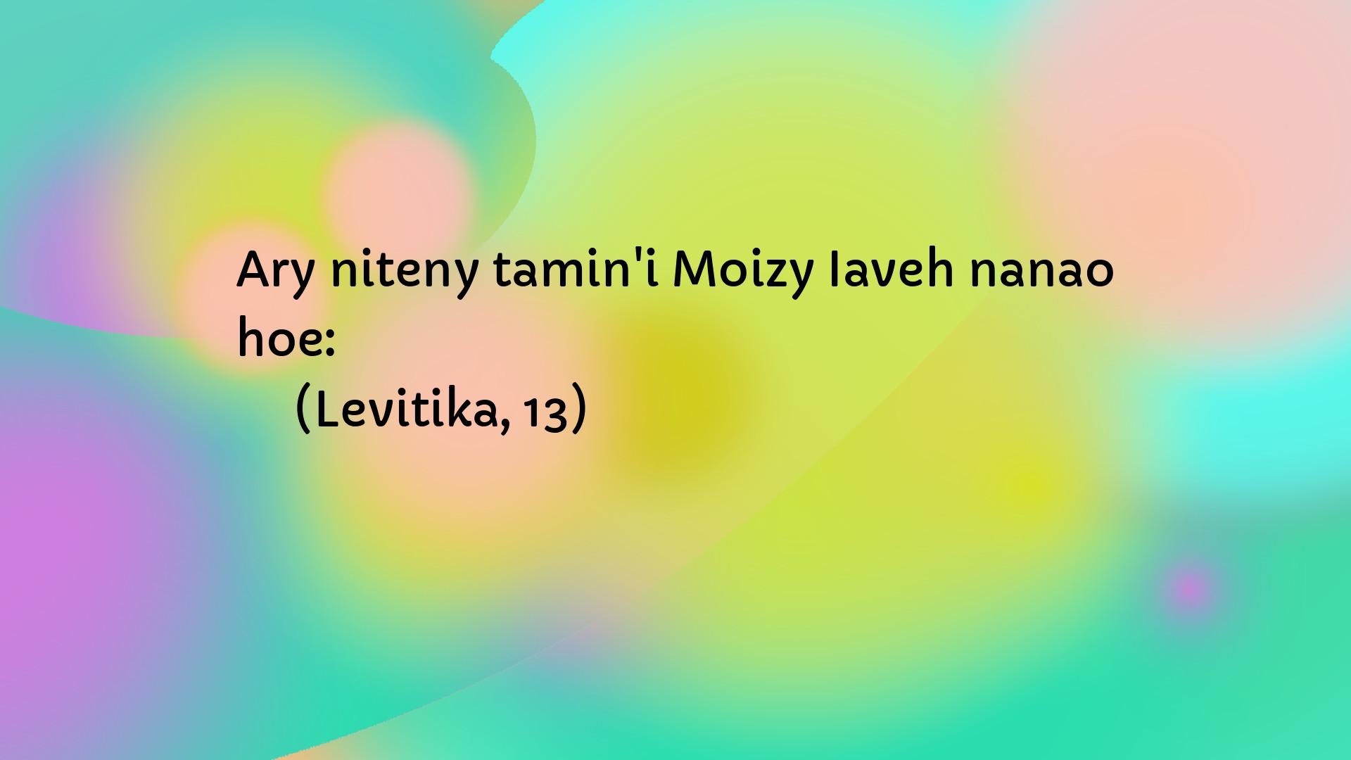 Levitika 13 - baiboly.katolika.org