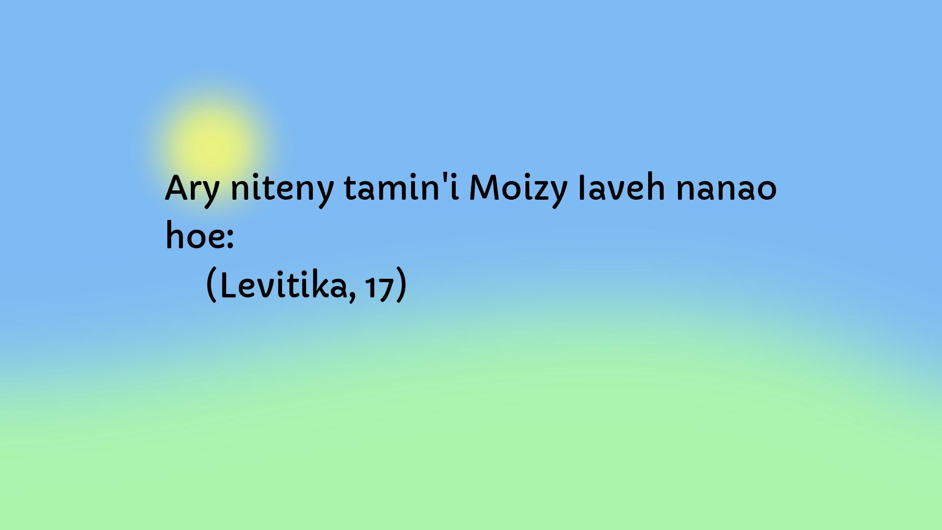 Levitika 17 - baiboly.katolika.org